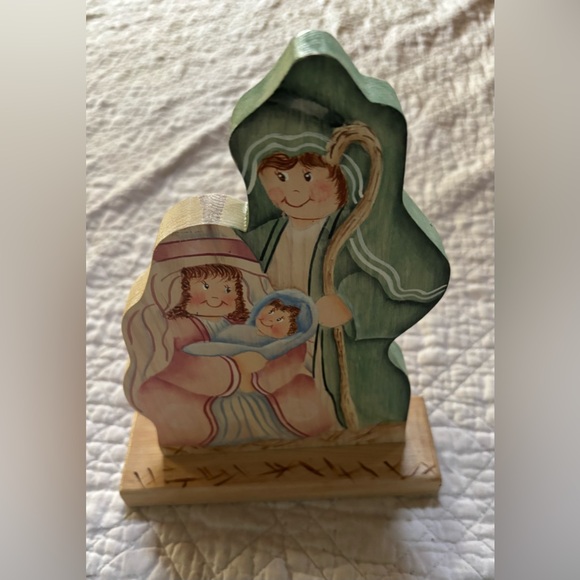 Handmade | Holiday | Handmade Hand Painted Piece Wooden Standing ...